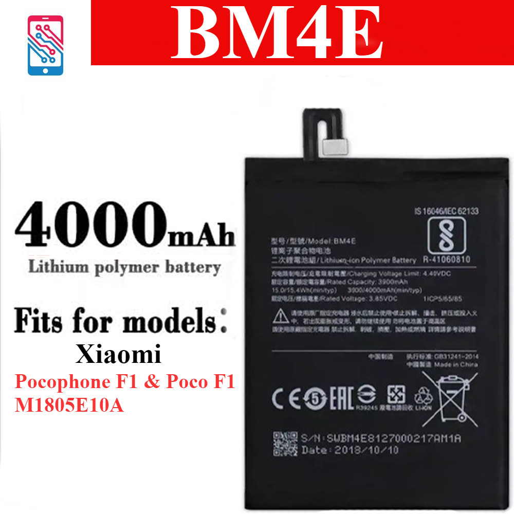 For Xiaomi Poco F1 Battery BM4E Battery Replacement (4000mAh) | Shopee ...
