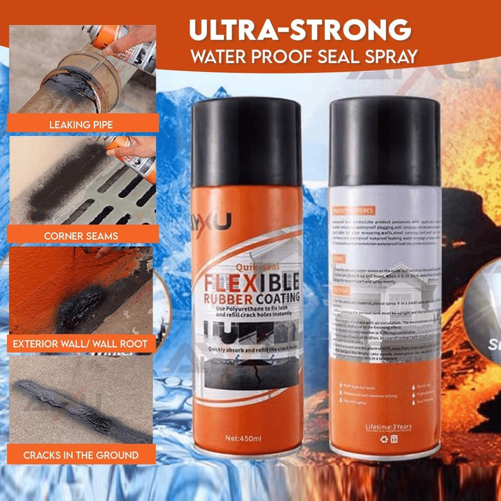 BEST QUALITY Quick Seal Flexible Rubber Coating REPAIR SPRAY leakproof ...