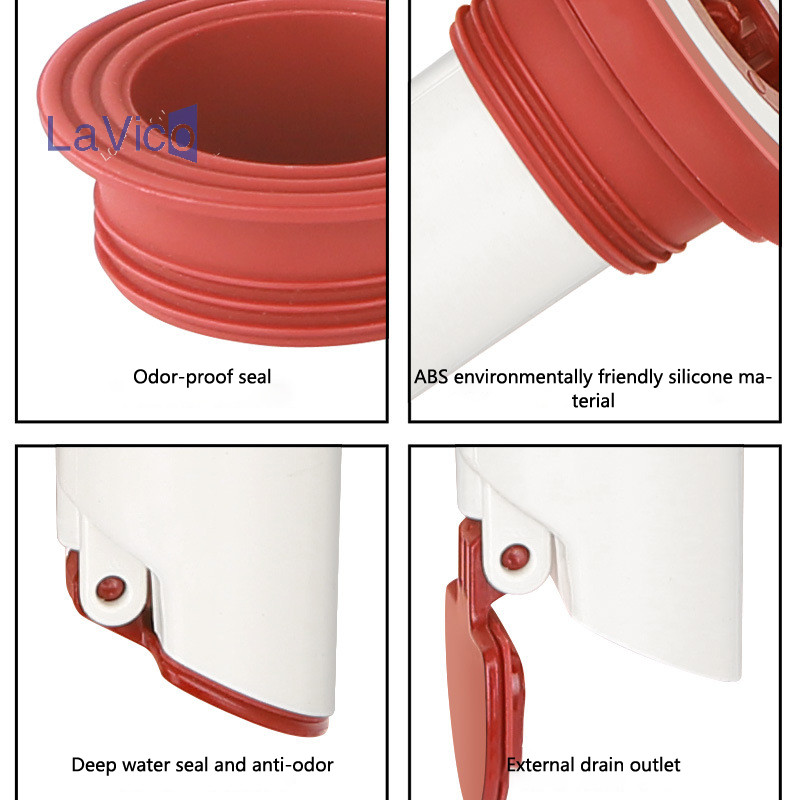 [LaVico] Backflow Preventer Shower Floor Drain Durable Dectable Anti ...