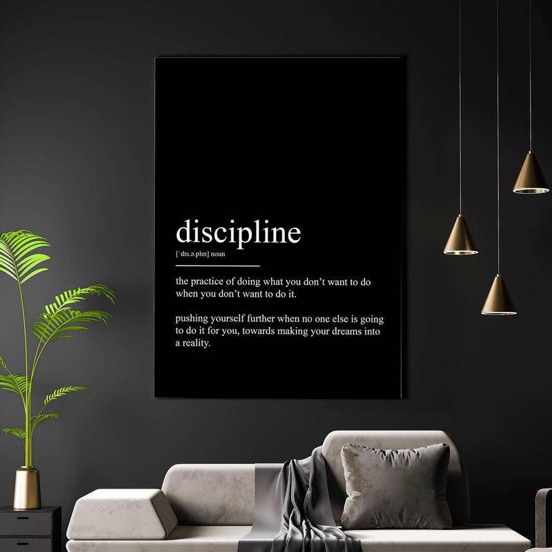 DISCIPLINE DEFINITION - Path to Success No Framed Art Home Wall Decor ...