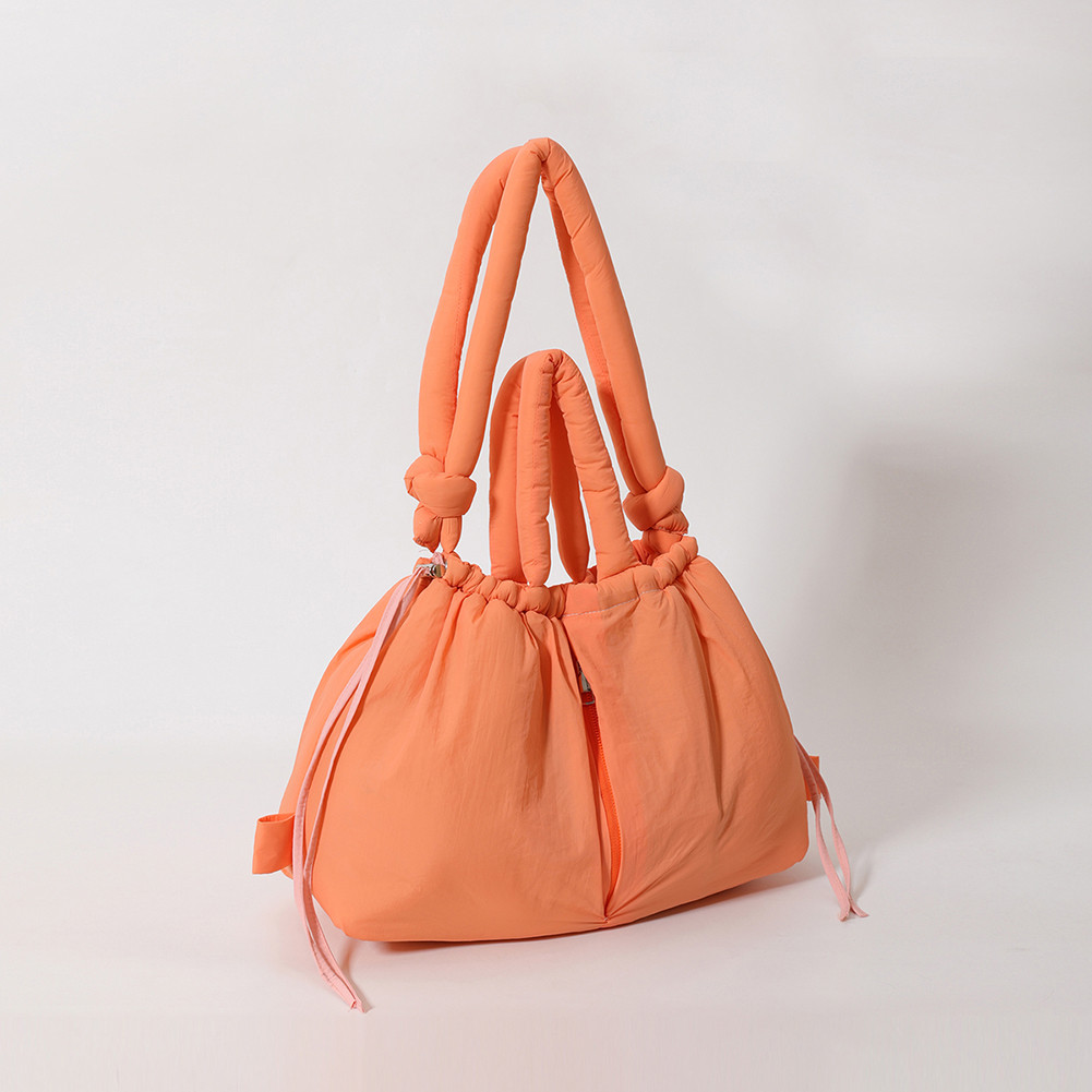Puffer Tote Bag for Women Adjustable Strap Crossbody Bag Nylon Solid ...