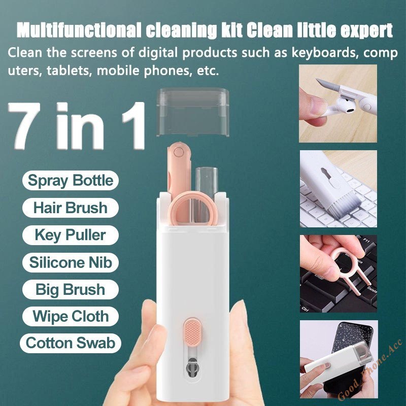7 in 1 Computer Keyboard Cleaning Brush Kit Headset Cleaning Headset ...