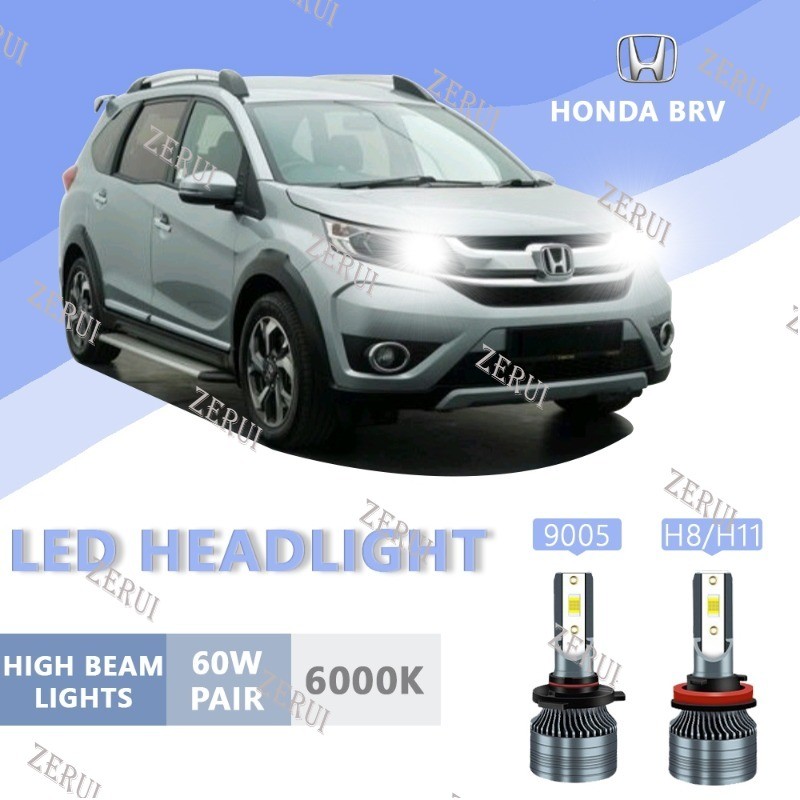 ZR For 2PCS FOR HONDA BRV H8 H11 9005 LED Super Bright Hi/Lo Beam ...