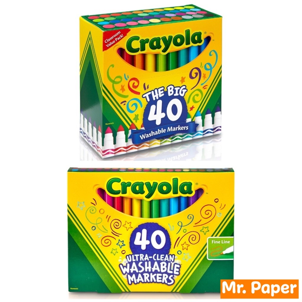 Crayola Ultra-Clean Fine Line Washable Markers 40 Colors | Coloring ...