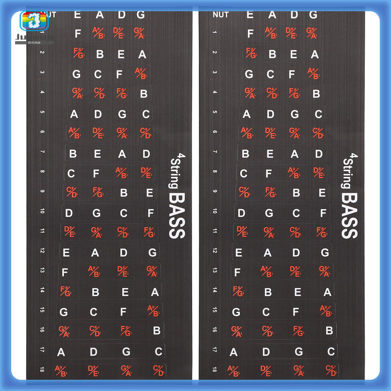 Guitar Fretboard Stickers Guitars Bass Scales Notes Accessories Trainer ...