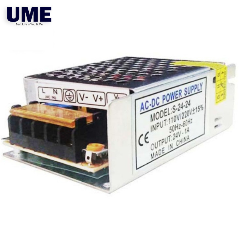 24V 1A CCTV LED AC to DC Regulated Switching Centralize Power Supply ...