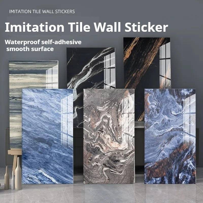 Imitation Marble Tile Self-adhesive Wall Sticker 3D Three-dimensional ...