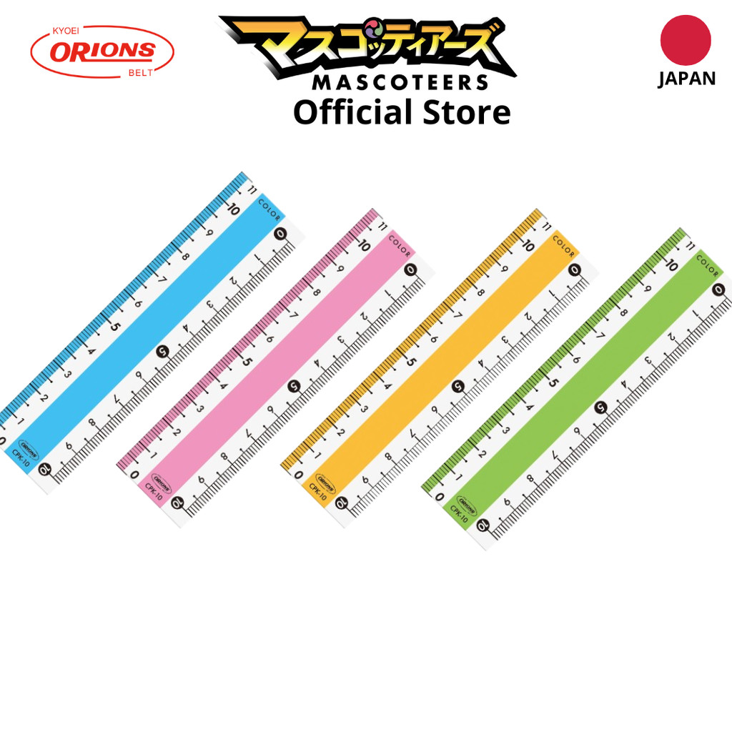 ORIONS Color Ruler 10cm With Highlights Emphasizing Letters Imported ...
