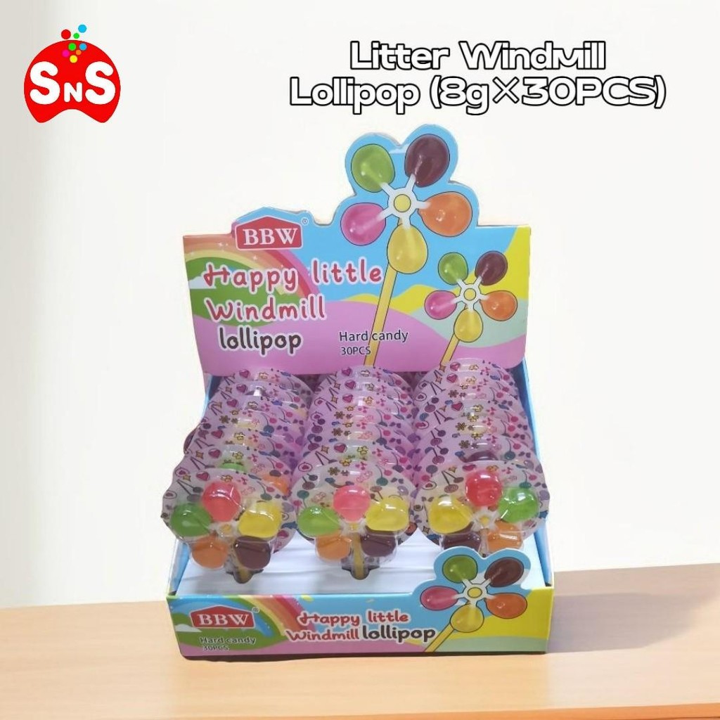 SnS Litter Windmill Lollipop(8gx30Pcs) Snack Candy Sweet Bonbon ...