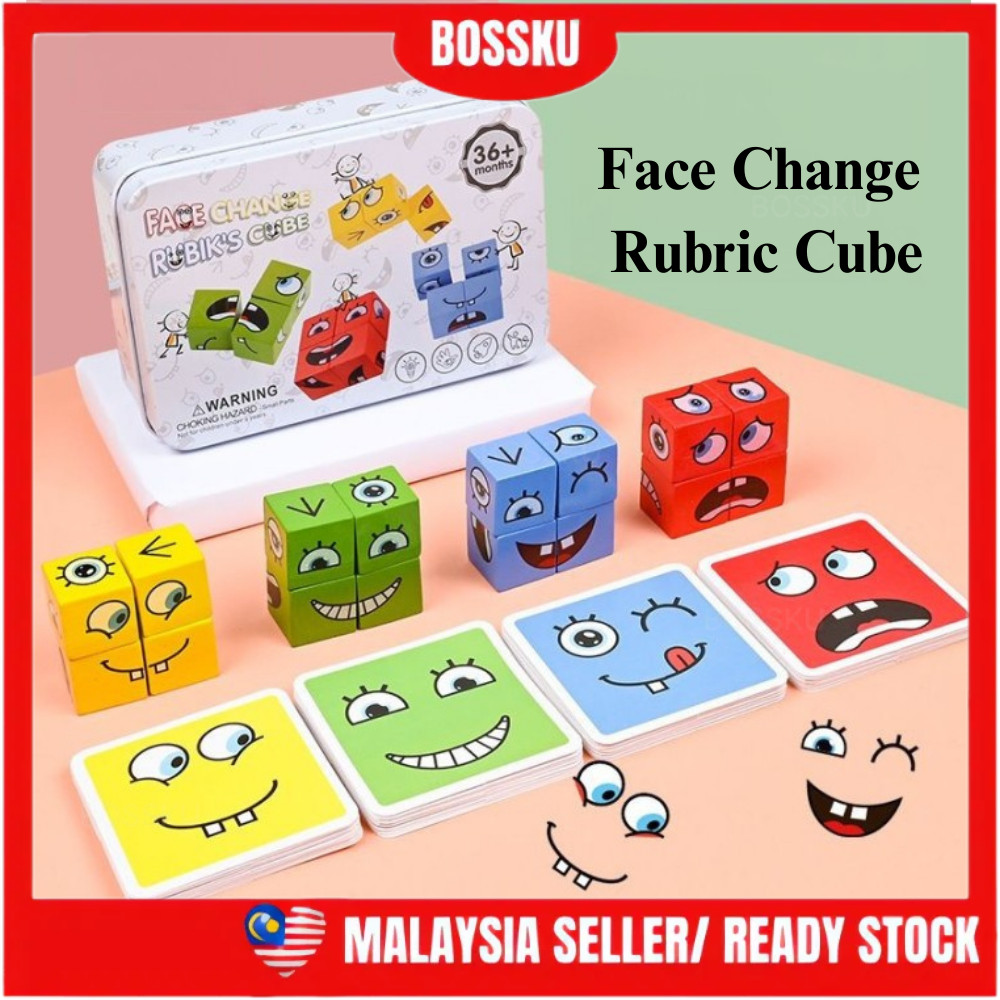 Face Change Rubik Cube Cube Board Game Muka Tukar Rubik Cube Emoji ...