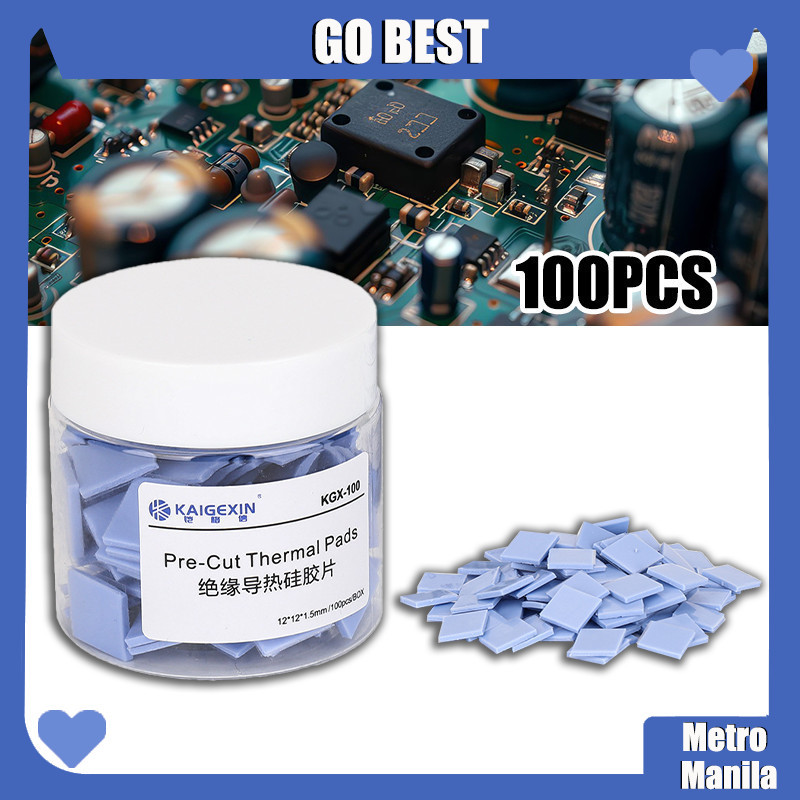 100pcs/Box Pre-Cut Thermal Pads Self-Adhesive Thermal Insulating ...