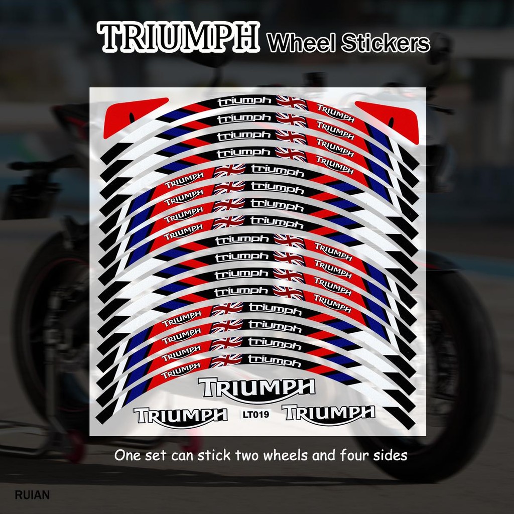 Triumph 17 Inch Wheel Sticker for Triumph Street Triple 765 Tiger 850 ...