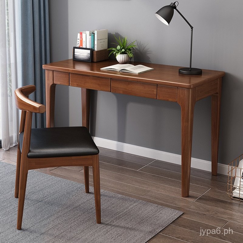 Modern Simple Solid Wood Desk Home Desktop Computer Desk Simple Middle ...