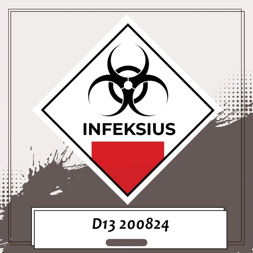 K3 Label Symbol Sticker B3 Waste Hazmat Infectious multi Home Office ...