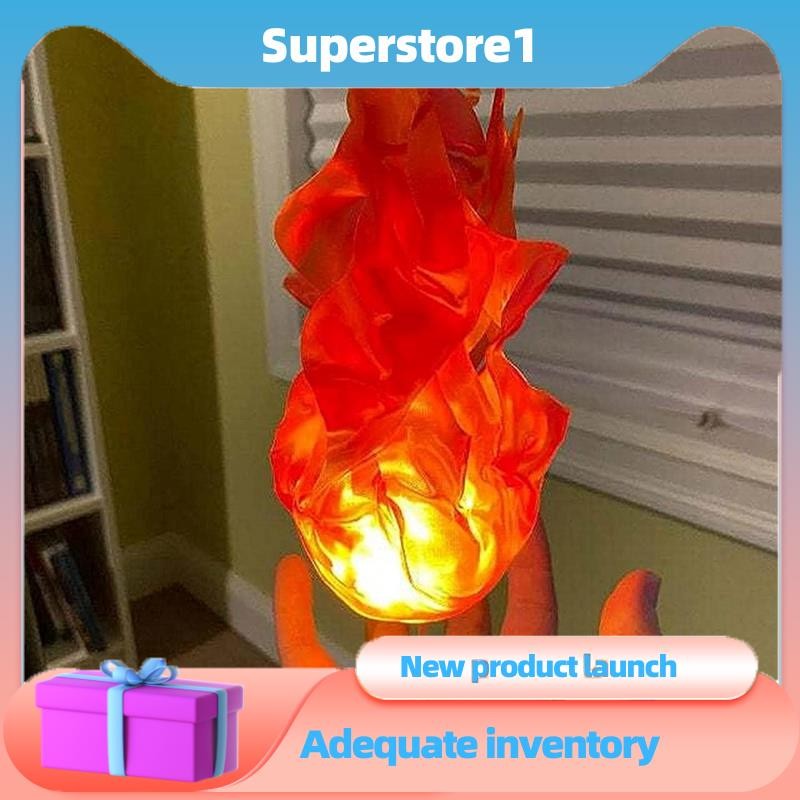 Halloween Floating Fireball Prop Flame Lamp Prop Artificial Fake Fire ...