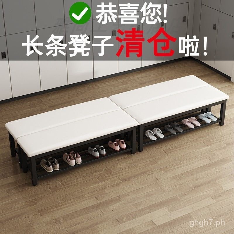 Shoe Changing Stool Gym Long Stool Soft Bag Bed End Stool Bathroom ...