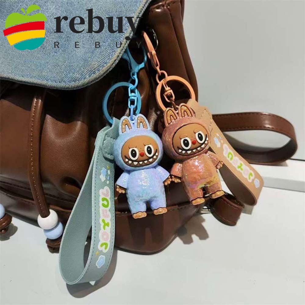REBUY Labubu Doll Keychain, Cartoon PVC Labubu Key Pendant, Creative ...