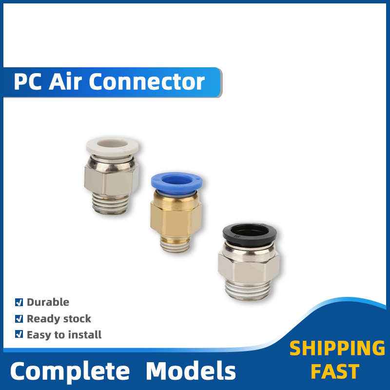 PC Pneumatic Fitting Push Fit Hose Tube Connector M5 1/8 1/4 3/8 1/2 ...