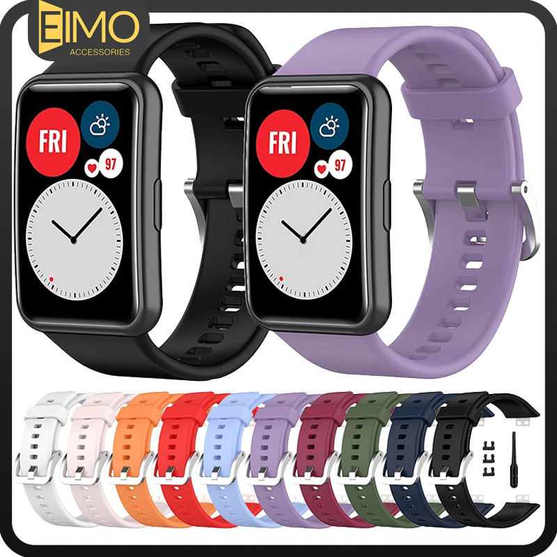 Sport Silicone Strap for Huawei Watch Fit/FE Soft Rubber Band Bracelet ...