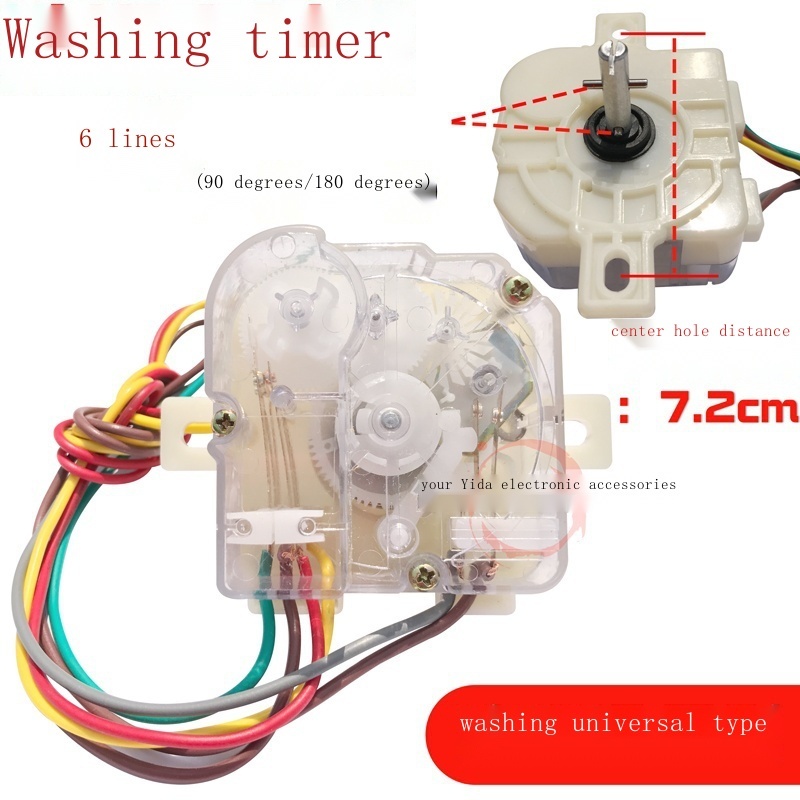 COD☆Semi-automatic double-cylinder washing machine 6-wire timer washing ...