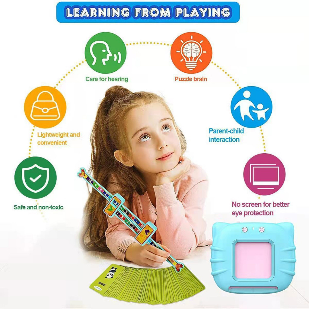 Children Learning Machine Preschoolers Educational Toy Talking Flash ...