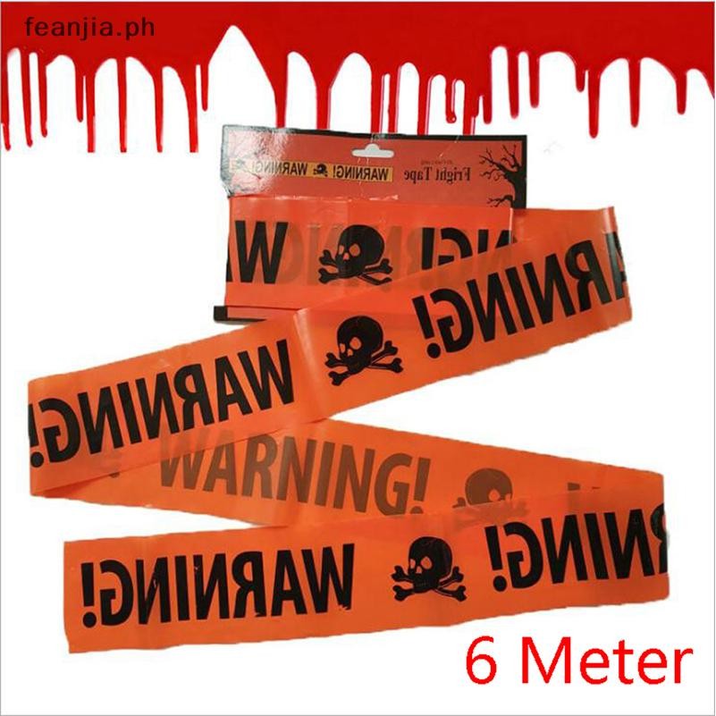Shopee Halloween Warning Tape Signs Halloween Window Prop Party Danger ...