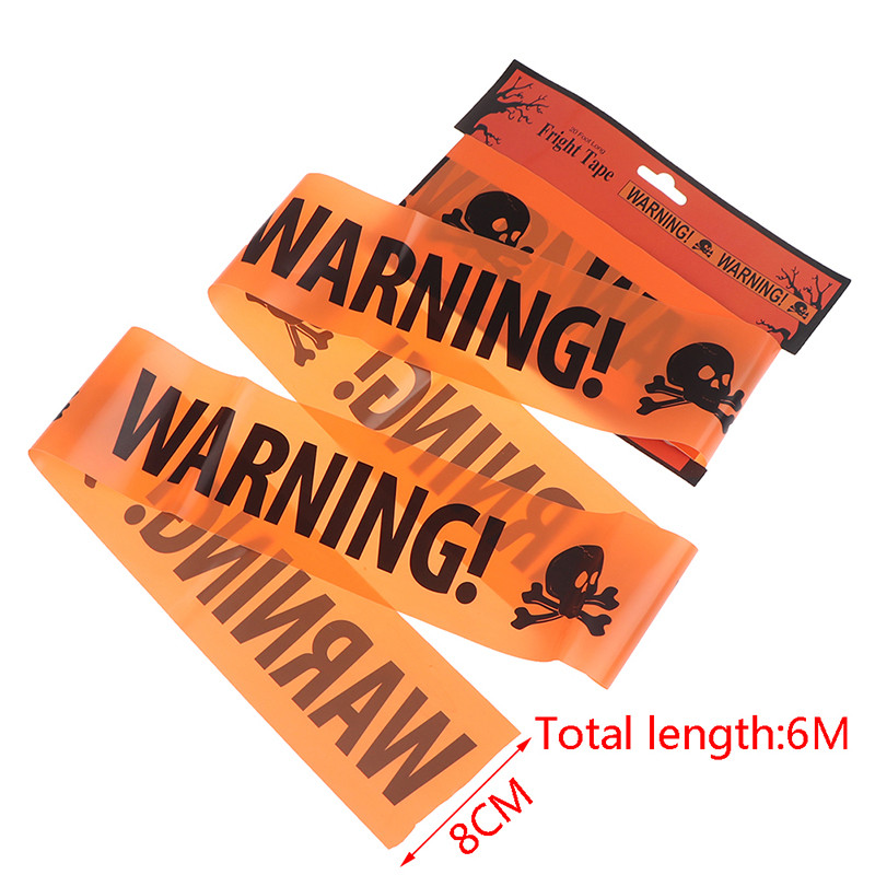 Shopee Halloween Warning Tape Signs Halloween Window Prop Party Danger ...