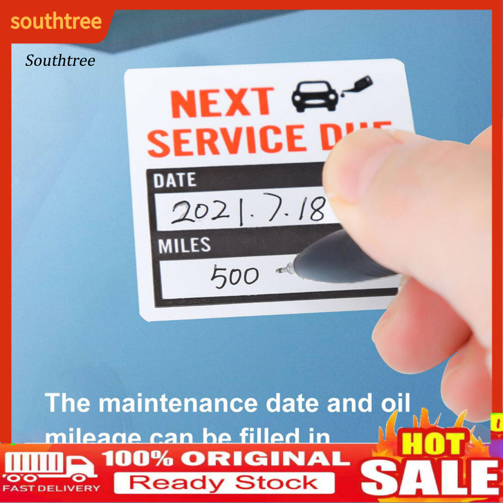 SOU_ Eco-friendly Service Sticker for Van Writable Next Service Due ...