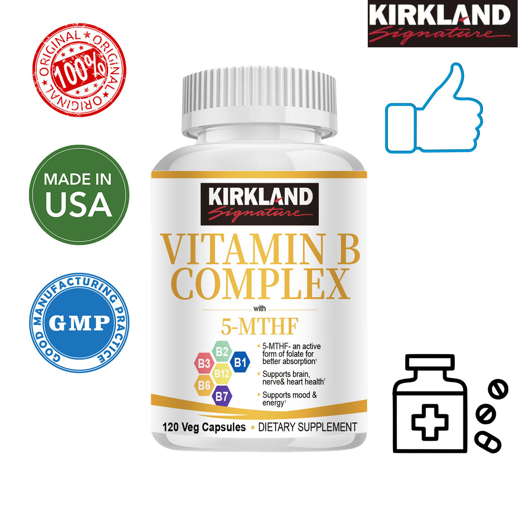 KIRKLAND Vitamin B Complex Wide Range of Benefits for Stress, Heart ...