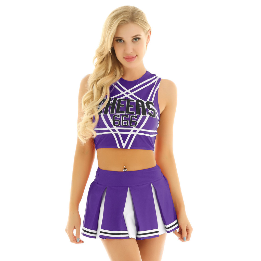 Wyl Cheer Leader Costume Women Cheerleader Outfit School Girl ...