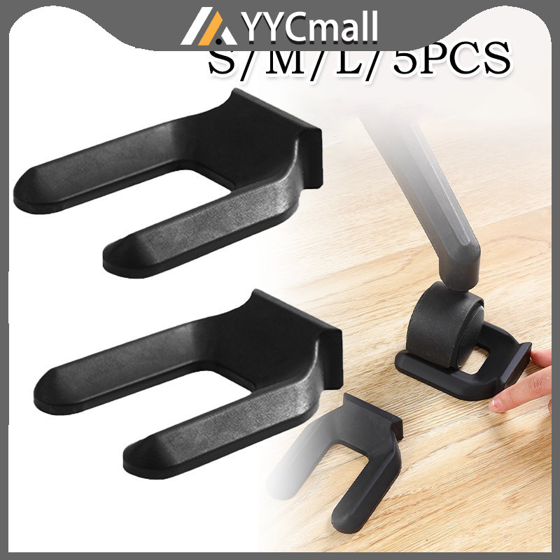5Pcs Wheel Slot Pad Chair Wheel Stopper Floor Protectors Non-slip ...