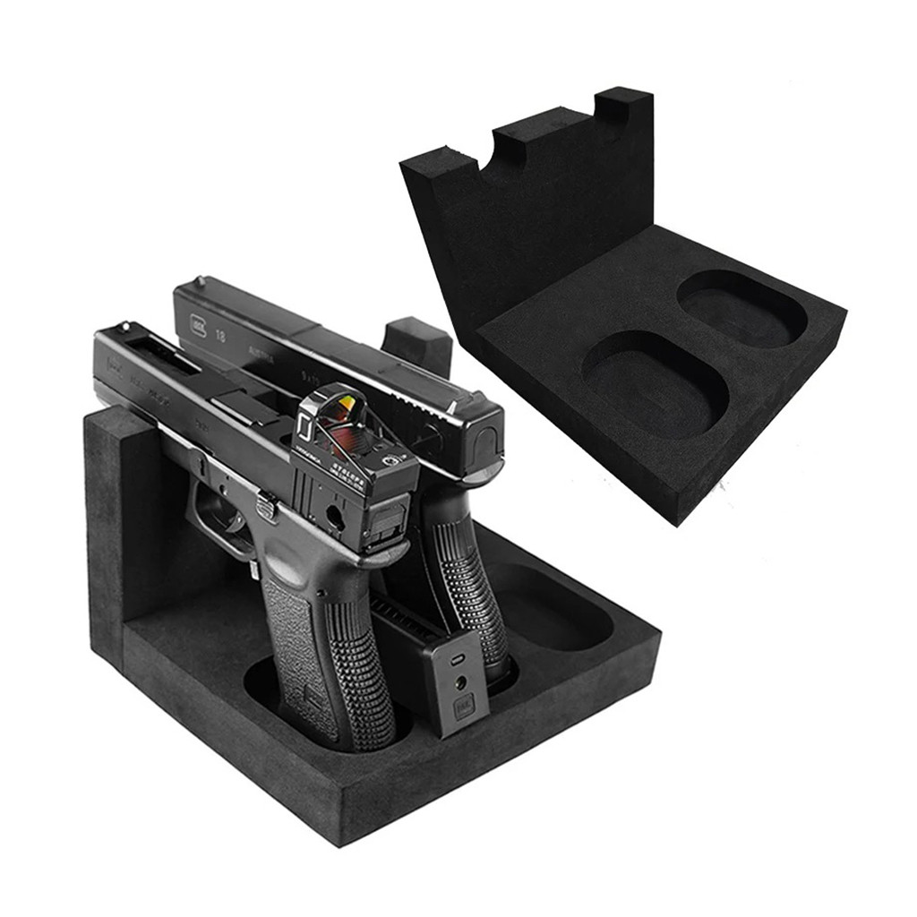 Pistol Gun Rack for Gun Safe 2/3 Slots Soft EVA Foam Gun Holder ...