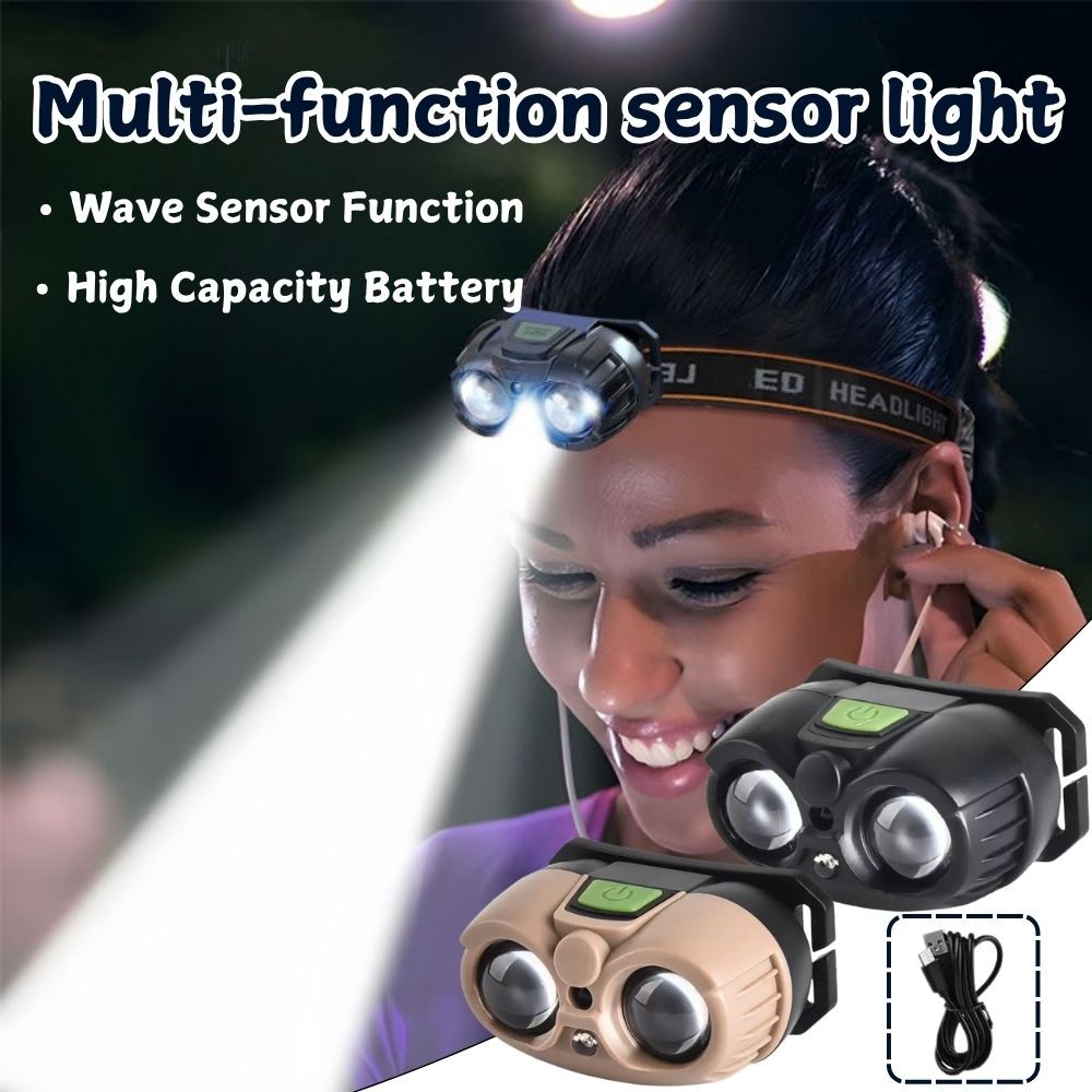 Headlight Flashlight Head Mounted Rechargeable Waterproof Long ...