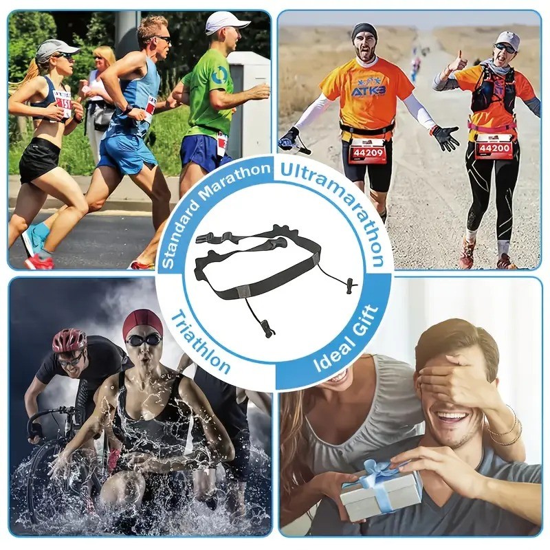 1pcs Marathon Race Number Belt for Triathletes, Running Number Belt ...