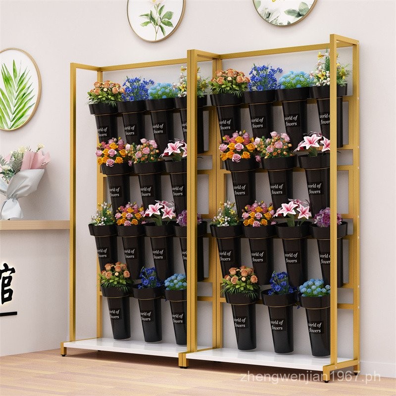 Multi-layer Round Barrel Rack Iron Art Fresh Flower Stand Floor ...