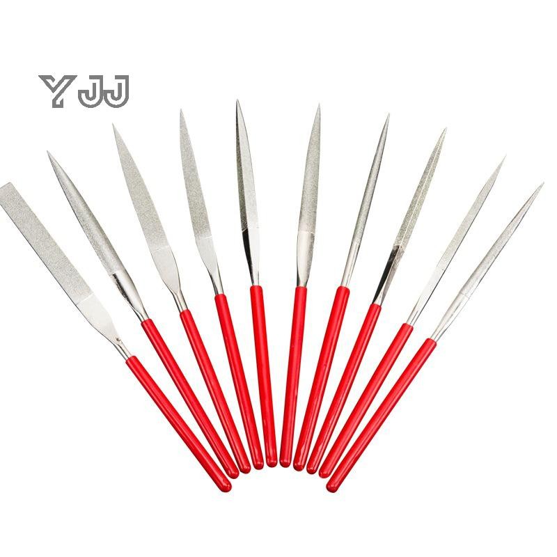 yangjianjun＞ 10Pcs Diamond Needle File Set 3x140mm Mini Needle File Kit ...