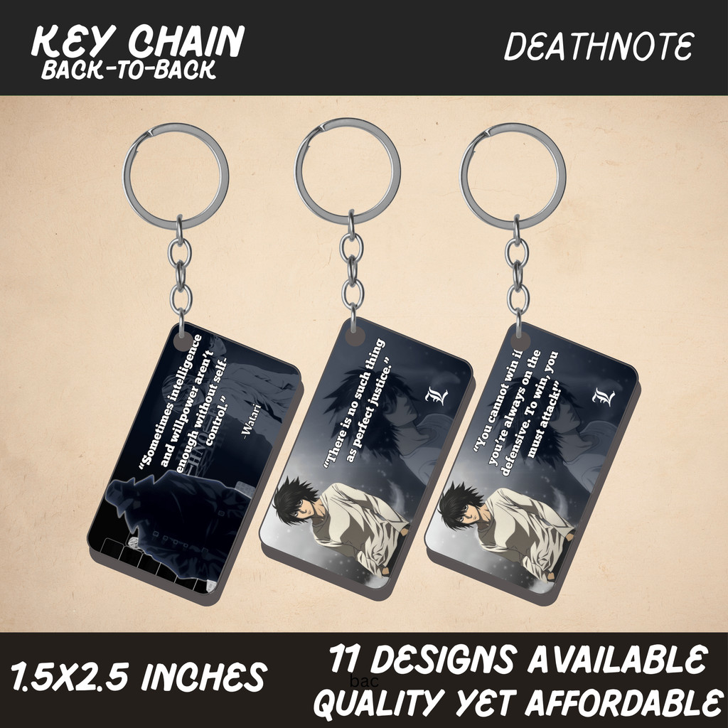 Anime Sintra Keychain - Deathnote (back-to-back) | Shopee Philippines