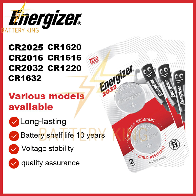 Energizer 3V Lithium CR1616, CR1632, CR1620, CR2016, CR2025, CR2032, CR1220 Button Battery Coin ...