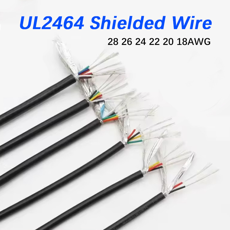 UL2464 Shielded Wire 28 26 24 22 20 18AWG Channel Audio Line 2 3 4 5 6 8 10 12-25 Cores Copper ...