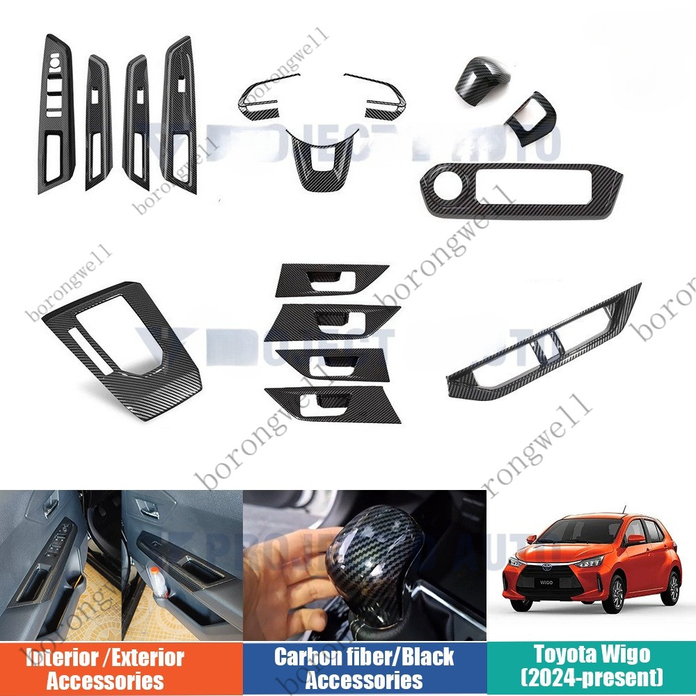 Toyota Wigo (2024-present) Carbon Fiber Steering Wheel window Switch ...
