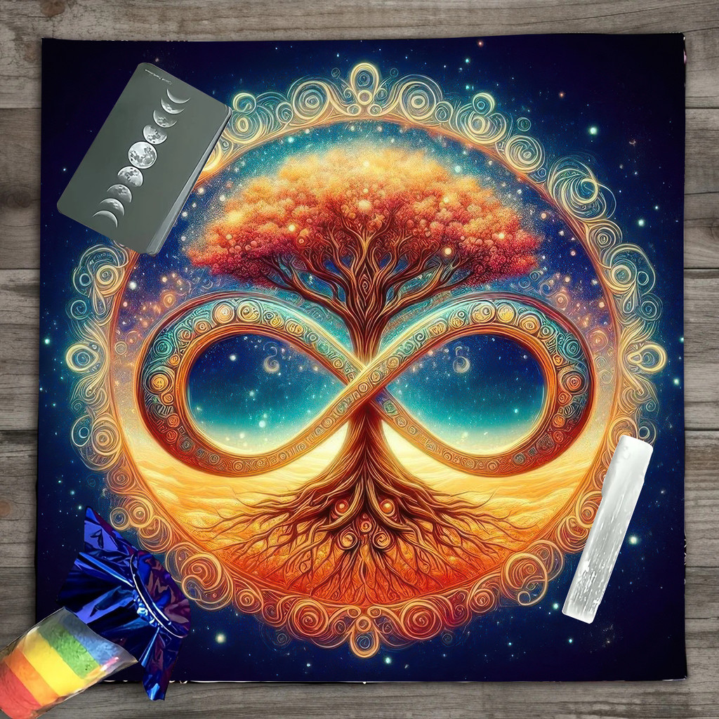 1pack Enchanting Altar Cloth with Tree of Life and Infinity Symbol: A ...