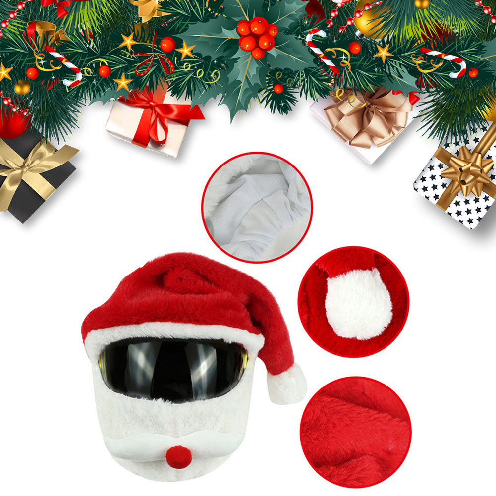 [Didays.ph] Christmas Helmet Cover Elastic Motorcycle Santa Claus Funny ...