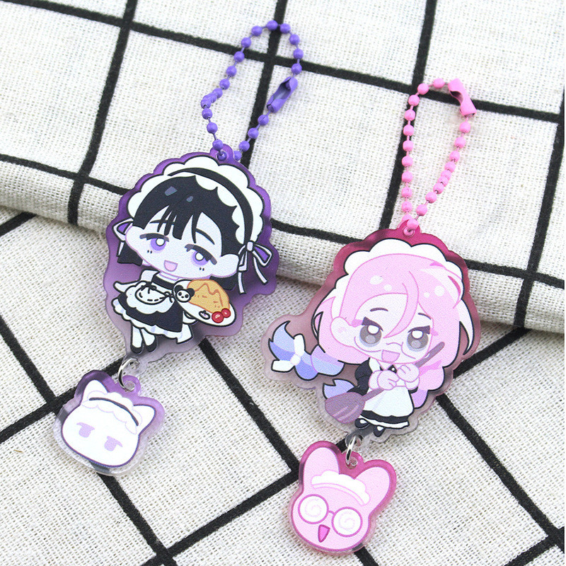 2Pcs/Set ALIEN STAGE Sua Mizi Cartoon Keychain Acrylic Chain for Woman ...