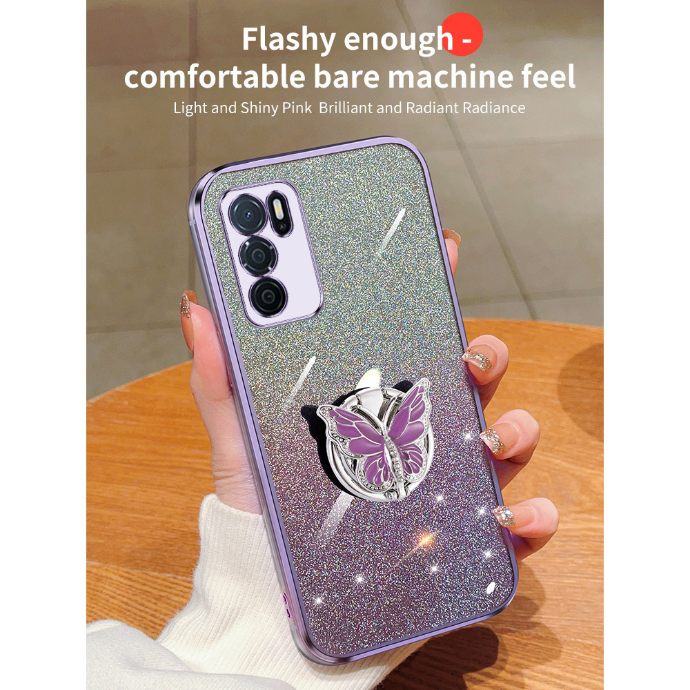 Casing oppo a16 phone case features a soft gold edged glossy ...