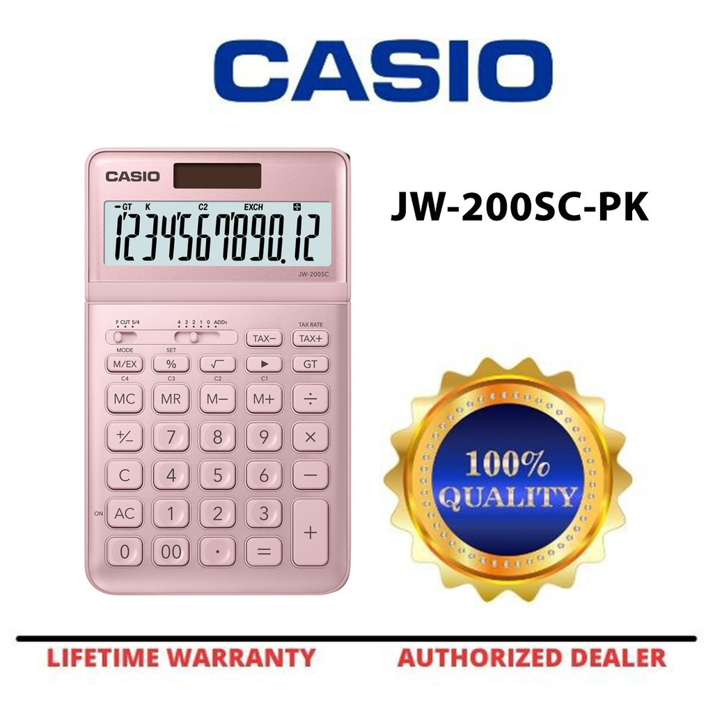 Casio JW-200SC-PK Premium & Stylish Calculator (Pink) | Business ...