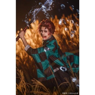 Anime Demon Slayer Kimetsu no Yaiba cosplay Costume Kamado Tanjiro ...