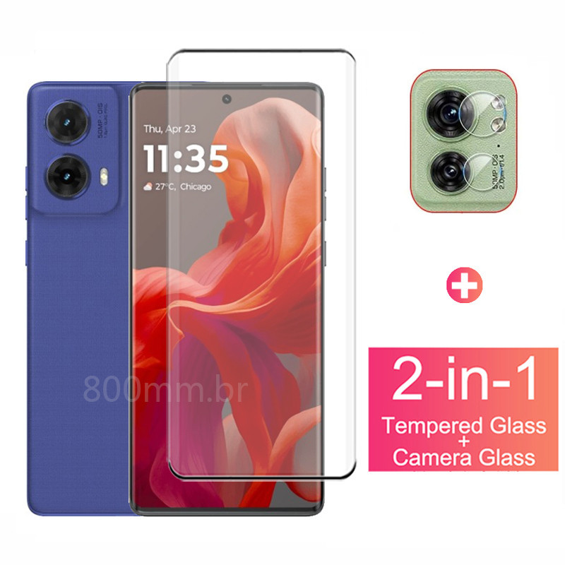 2 In 1 For Motorola Moto G85 5G 9D Tempered Glass Screen Protector ...
