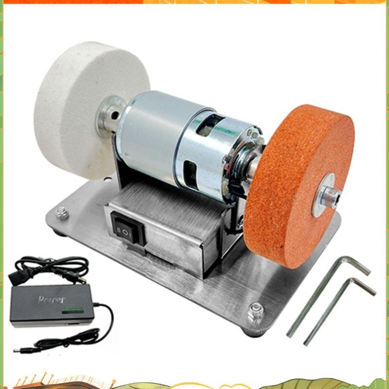EU Plug,100W Double Grinder Machine Grinder Motor Mini Coarse and Fine ...