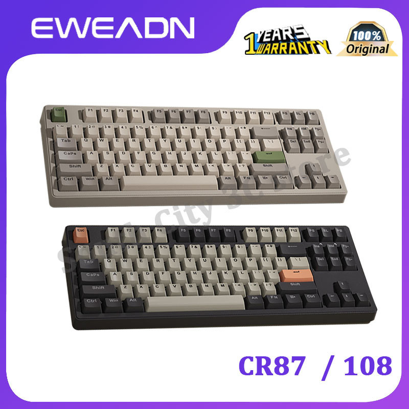 EWEADN CR87 Retro Wireless Bluetooth Mechanical Keyboard Full key no ...