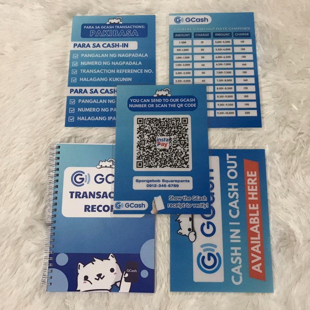 GCASH RECORD BOOK / GCASH LAMINATED SIGNAGES | Shopee Philippines